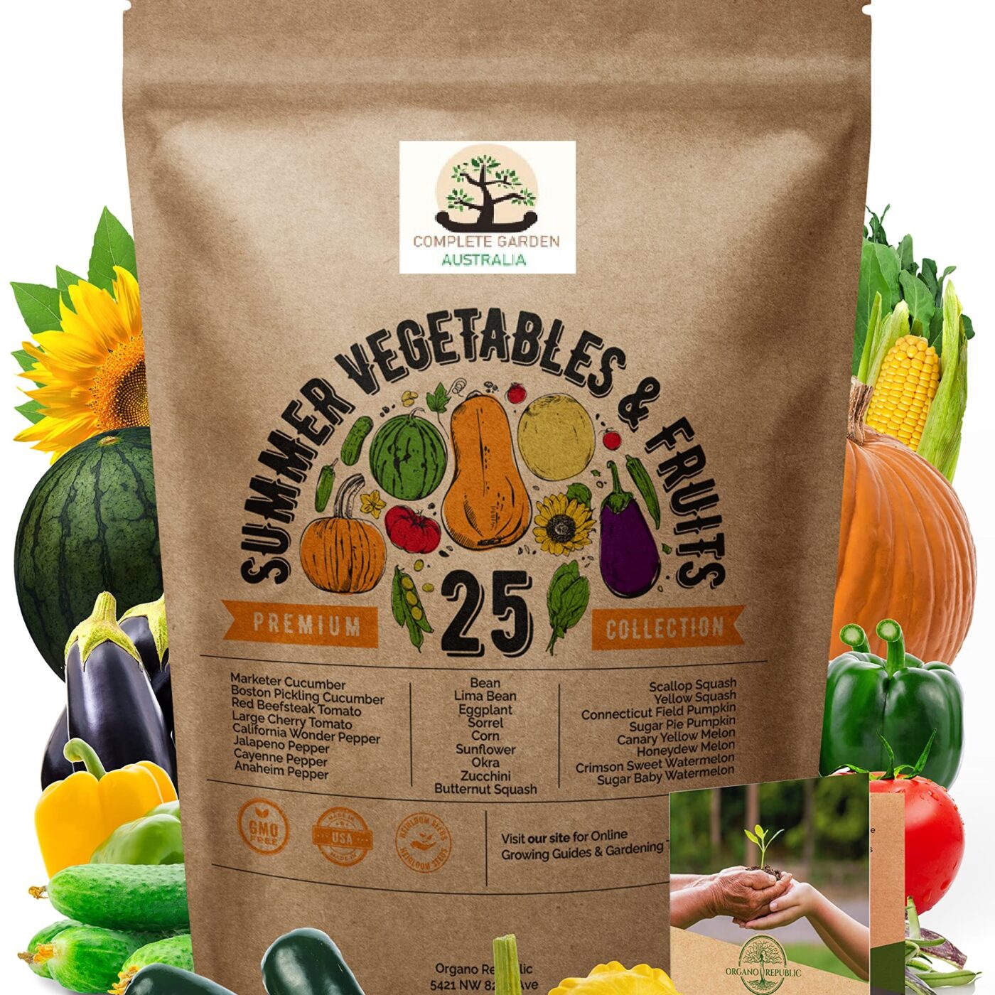 Spring - Summer Vegetable Seeds - Variety Pack - Complete Gardening ...